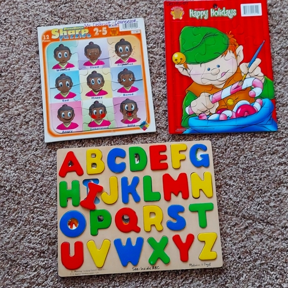 Melissa & Doug | Toys | Lot Of 3 Puzzles Two Are Cardboard And Is A ...